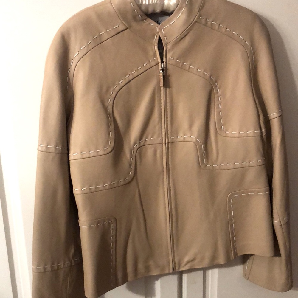 Pamela Mccoy Leather Blazer - Gem